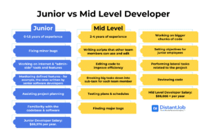 Key Differences Between Junior, Midlevel, Senior, and Lead Developers | DistantJob - Remote ...